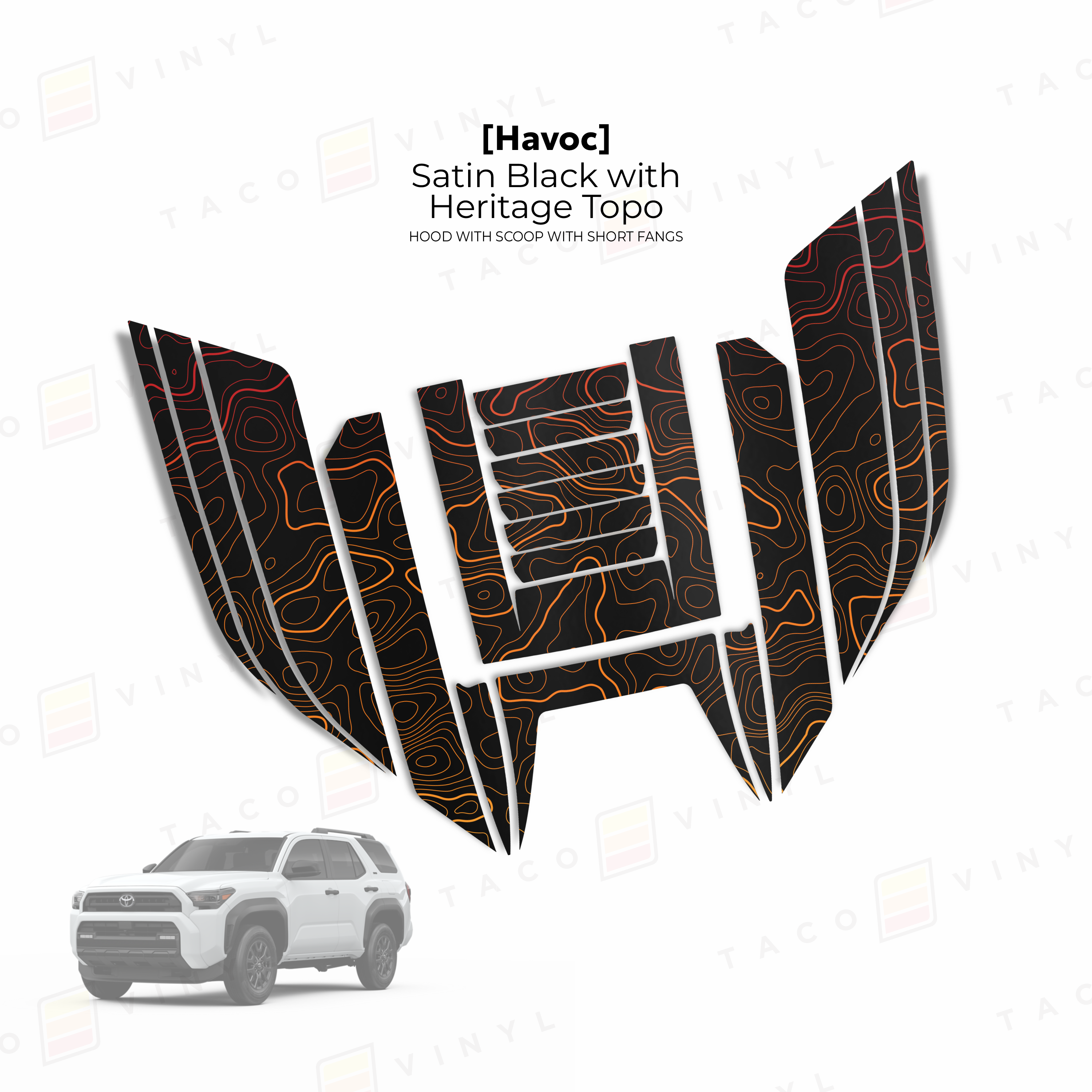 2025+ 4Runner Havoc Hood Scoop Stamp (W/ Short Fangs) – Yota Nation
