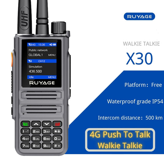 Ruyage X30 Nationwide Lifetime Free 4g+UHF Walkie Talkies | Global Unl – Yota Nation