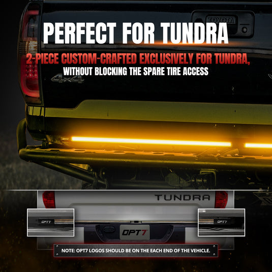 Redline Parlux Triple Row LED Tailgate Light Bar for Tundra with Rever ...