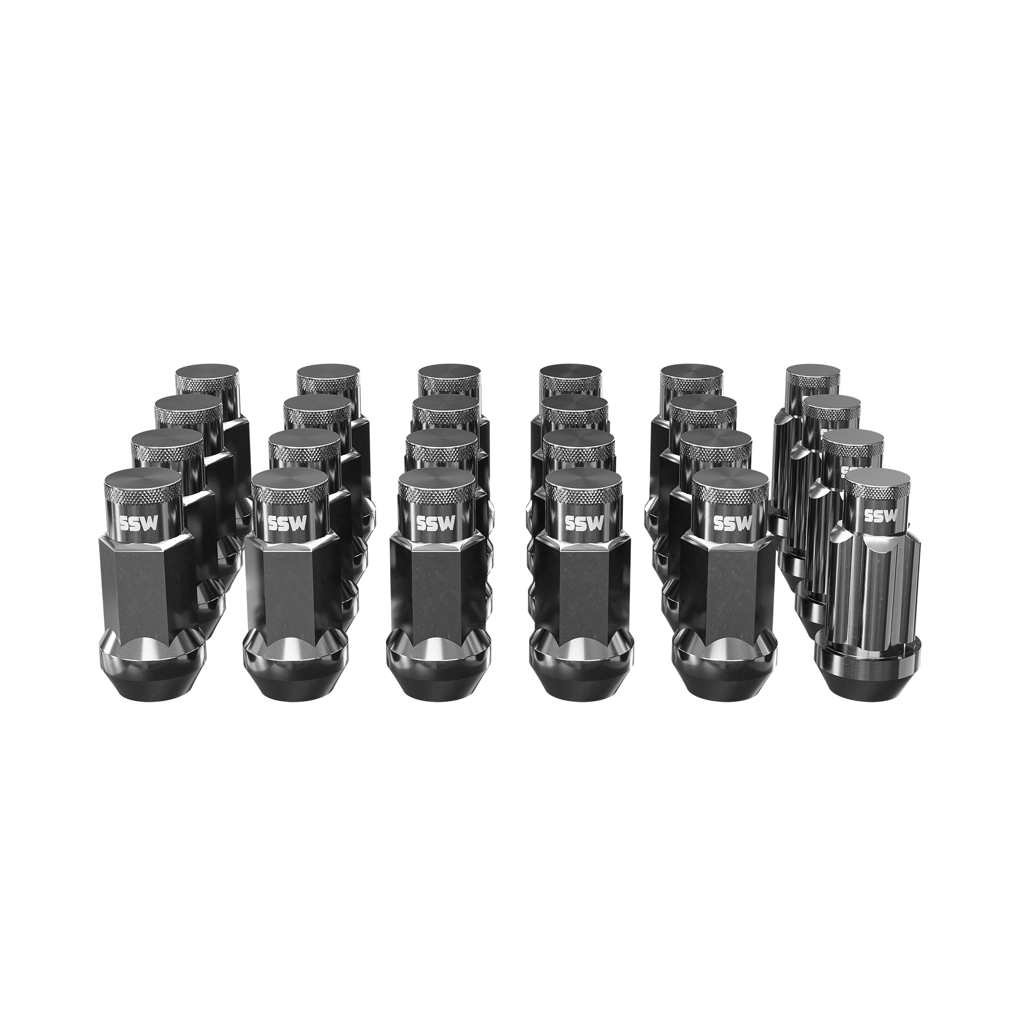 Steel Lug Nuts / Tungsten Silver / + 4 Locking Lug Nuts – Yota Nation